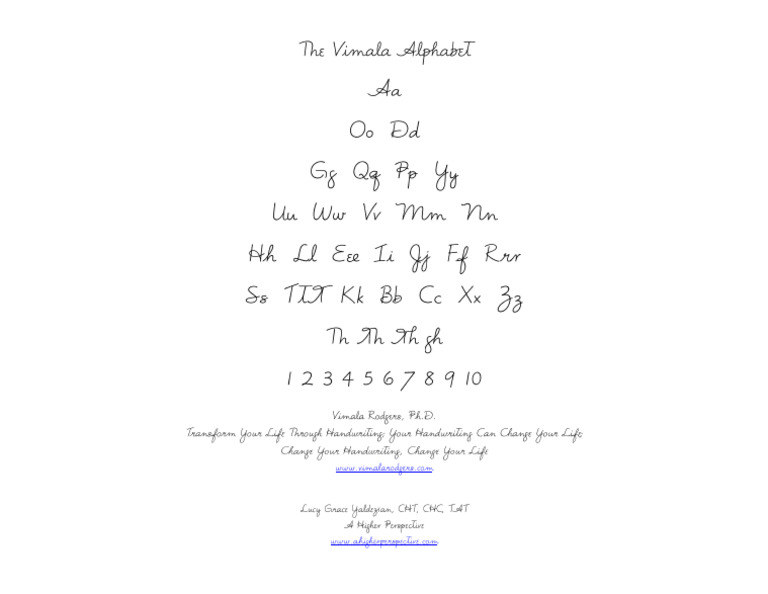 The Vimala Alphabet | PDF