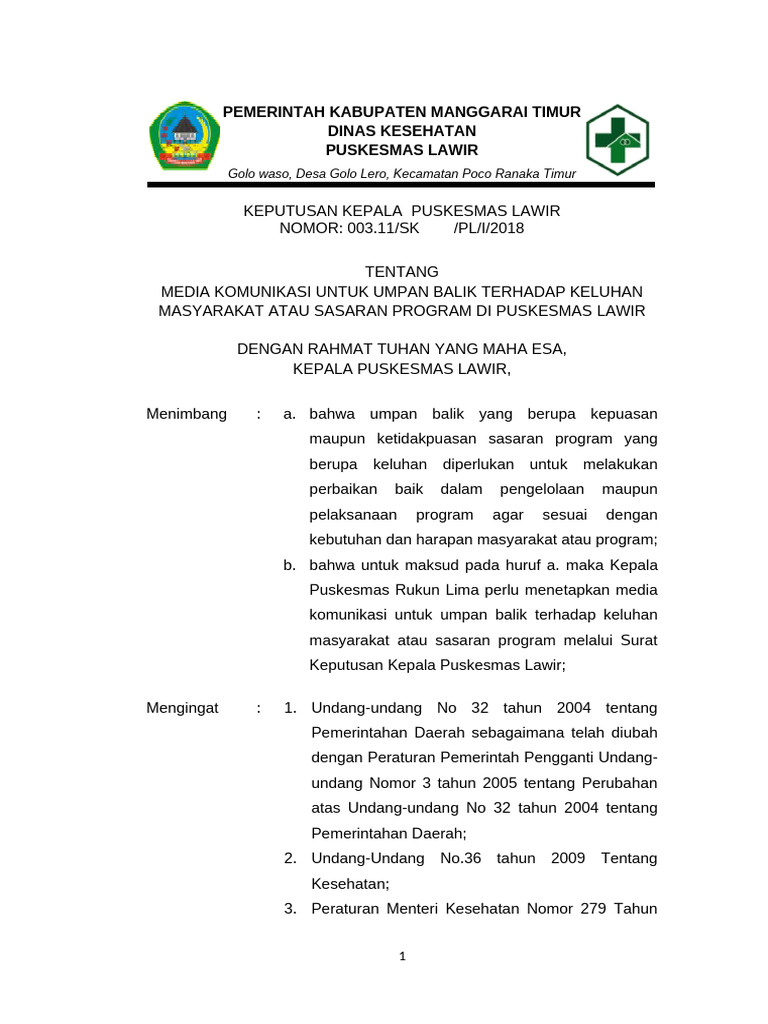 4.2.6.1.2 SK Komunikasi Yang Digunakan Untuk Umpan Balik Terhadap Keluhan Masyarakat Atau ...