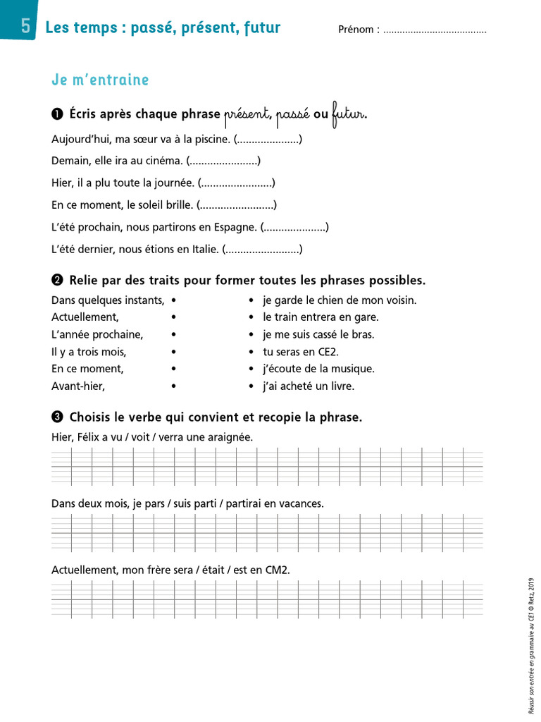 RSEEG CE1 séquence 5 - Fiche Eleve | PDF