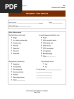 Counselling Assessment Form Template | PDF