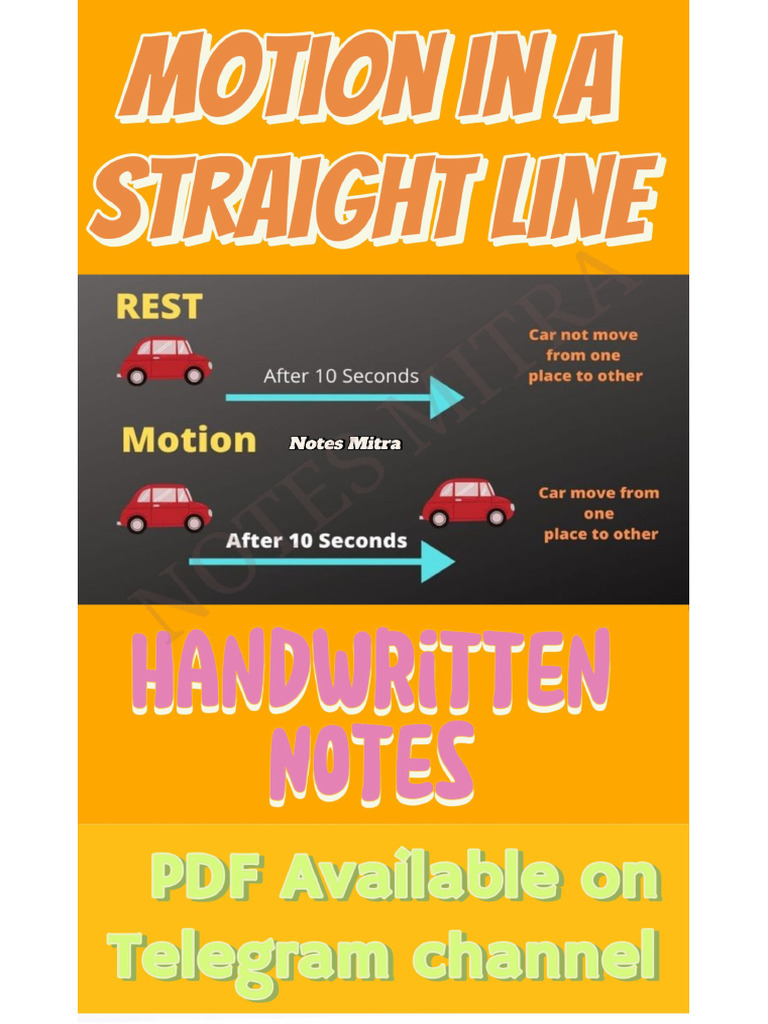 Motion in a Straight Line (1) | PDF