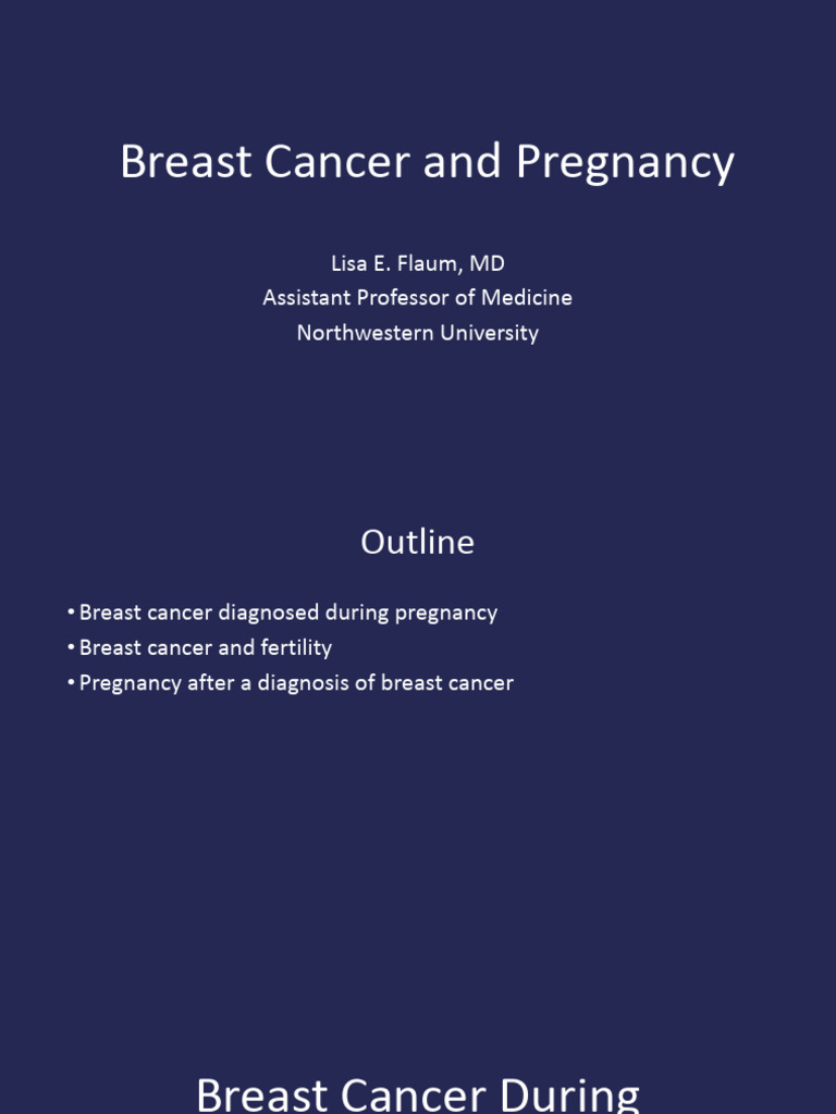 Breast Cancer and Pregnancy - Lisa Flaum - Slides | PDF | Breast Cancer ...