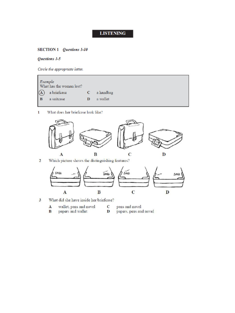 Listening Test 1 | PDF