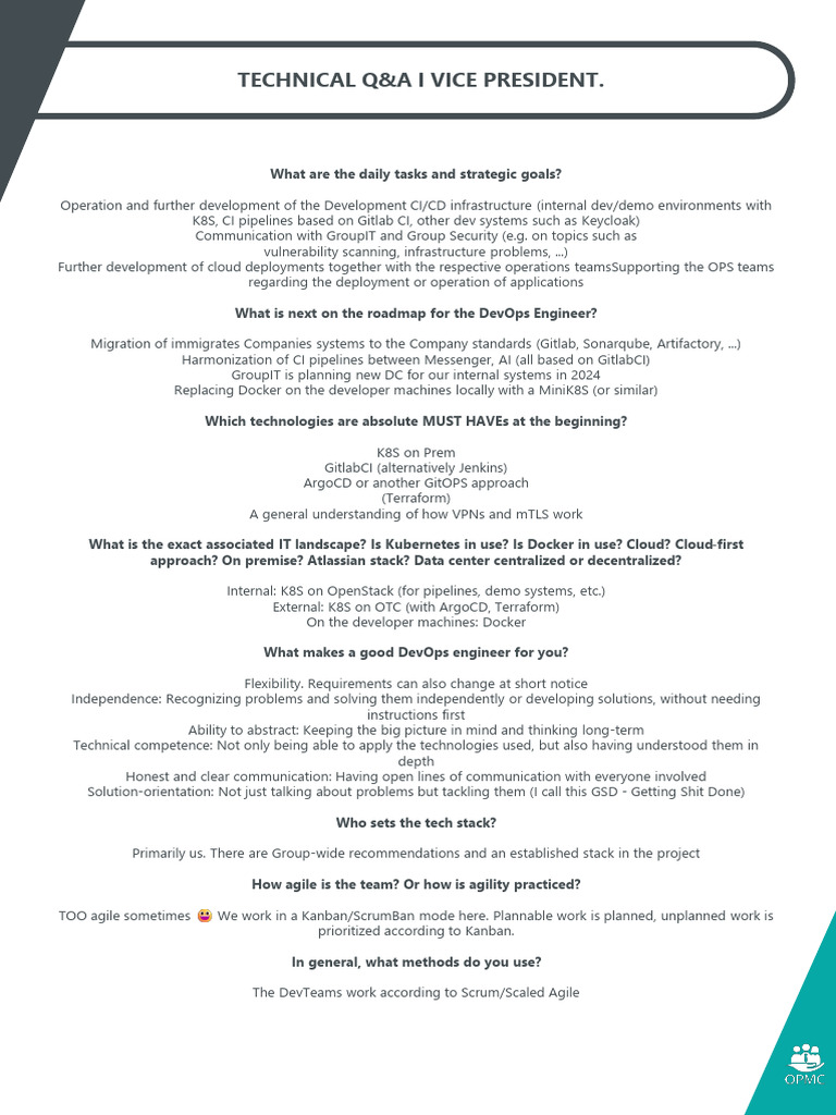 Technical Q&A I Vice President | PDF