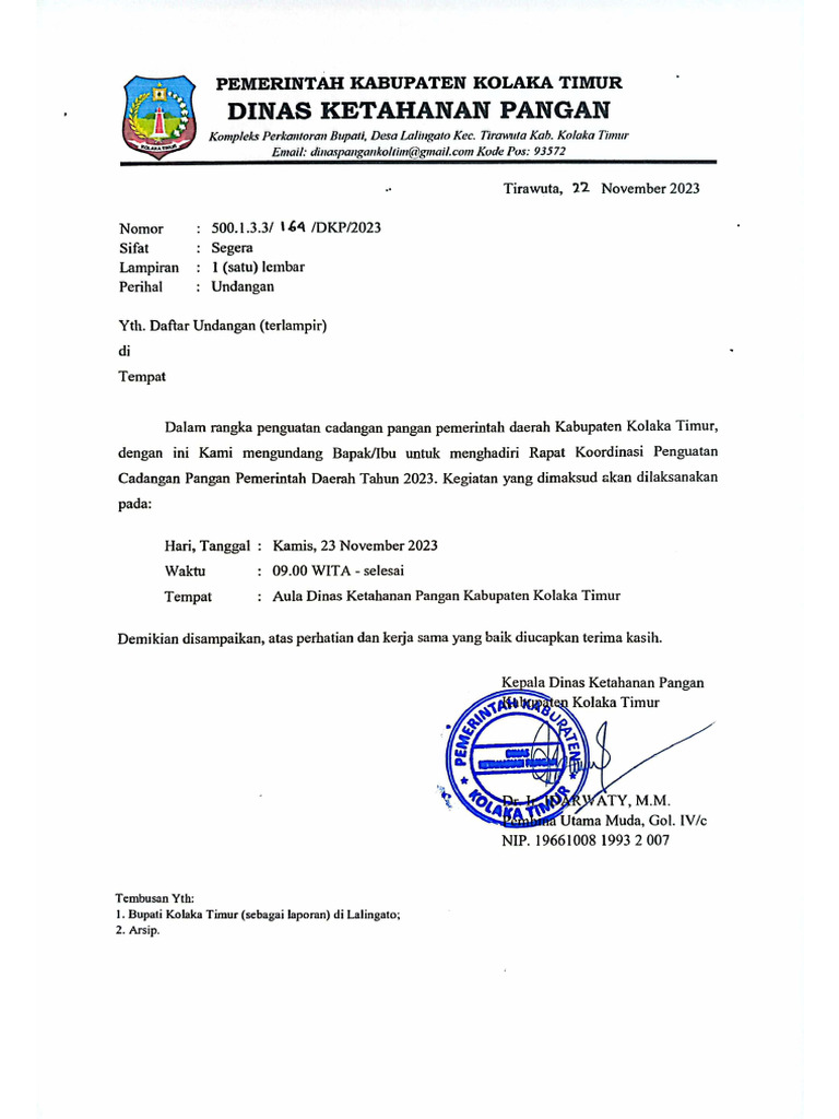 Surat Rakor Penguatan CPPD | PDF