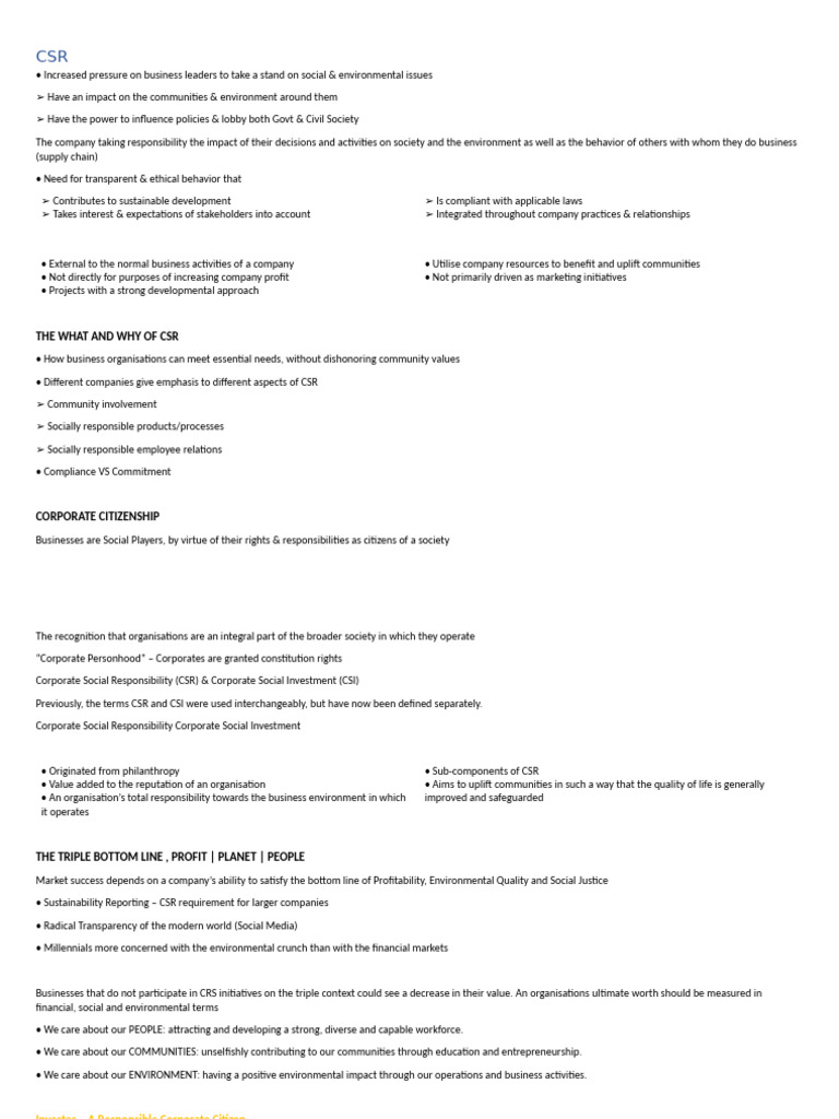 Business Notes | PDF