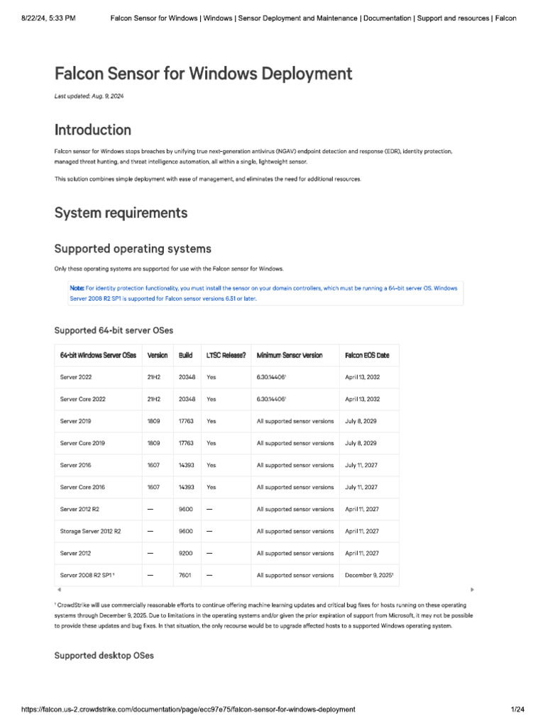 Falcon For Windows | PDF