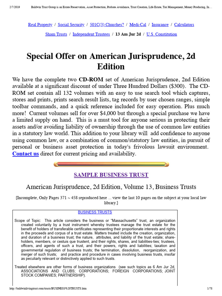 Sample Business Trust | PDF