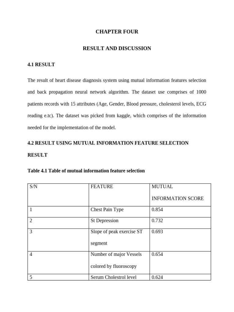 Development of Heart Disease Diagnosis System Using Mutual Information Feature Selection and ...