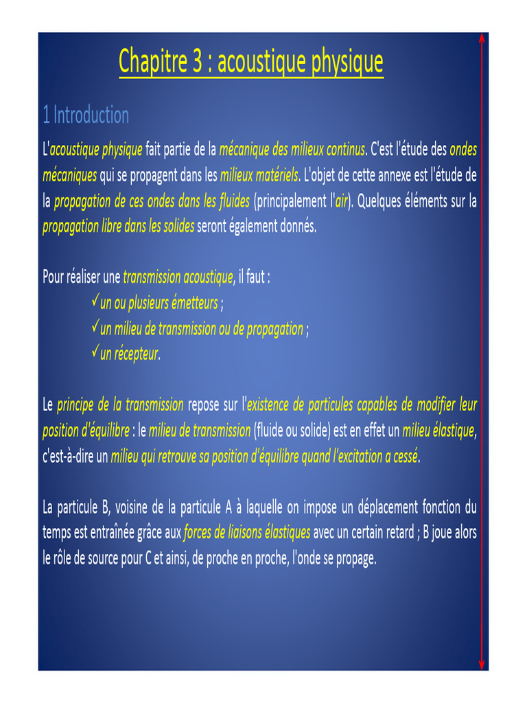 Acoustique Chapitre 3 | PDF