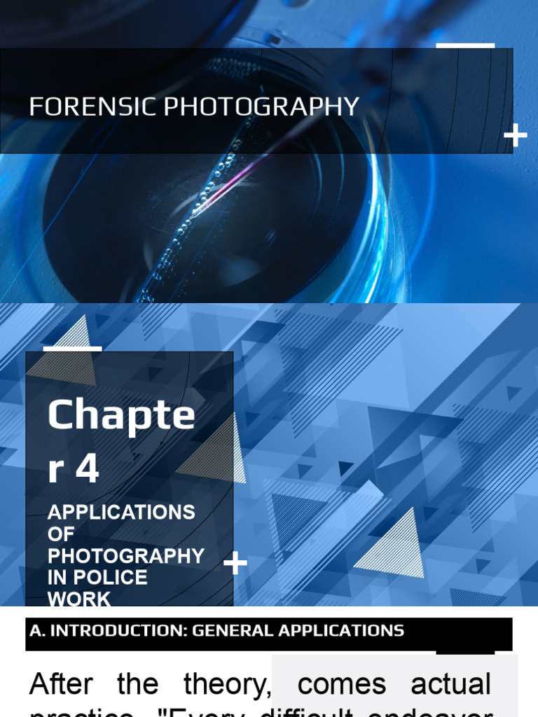 Forensic Photography in Police Work | PDF | Fingerprint | Camera Lens