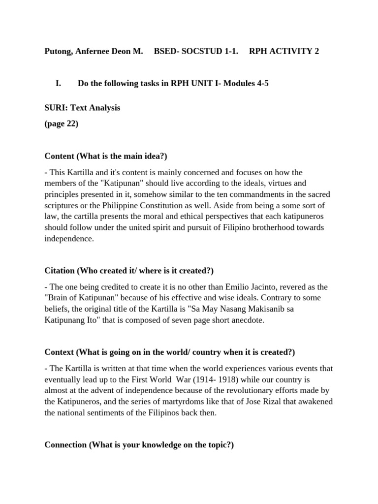 Putong RPHActivity2 | PDF