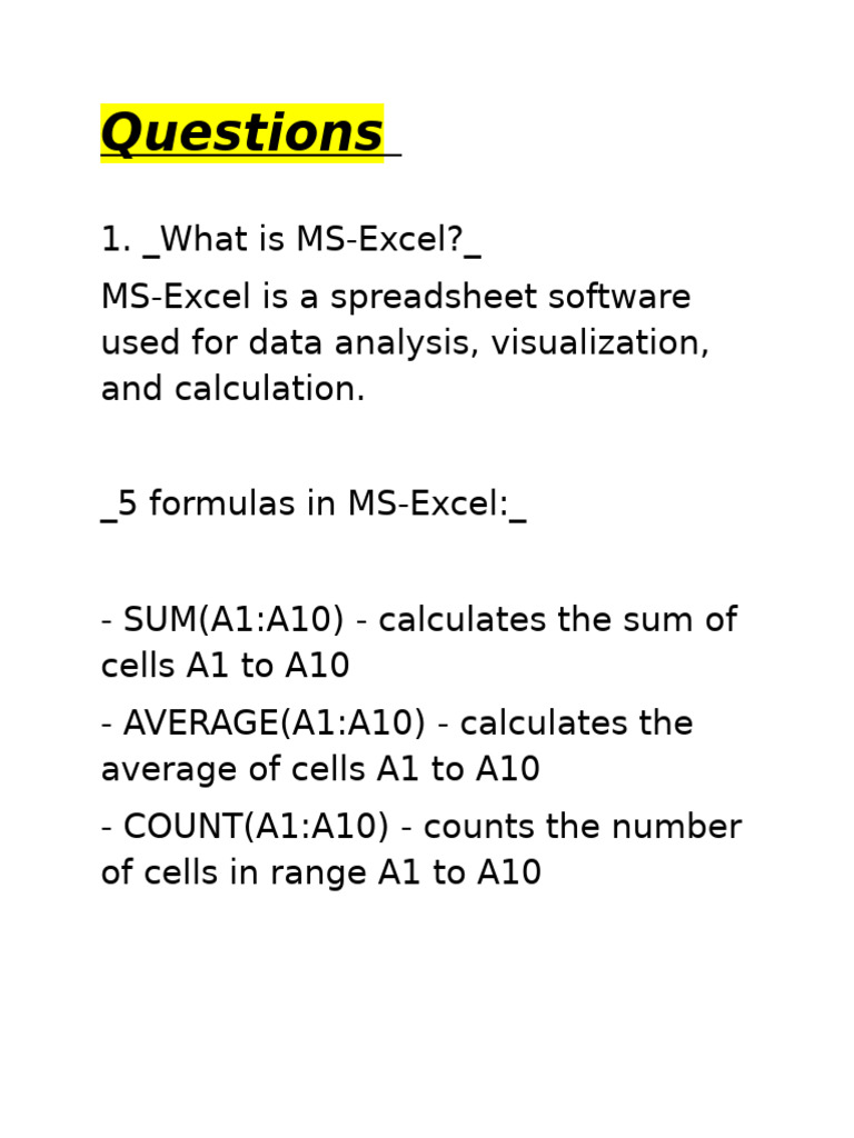 Computer Applications in Bussiness Question Answers Ai | PDF