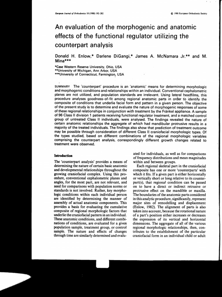 An evaluation of the morphogenic and anatomic effects of the functional ... An evaluation of the morphogenic and anatomic effects of the functional ...