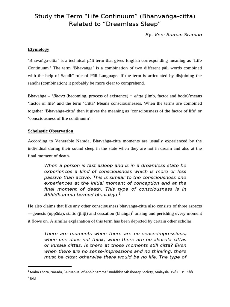Study The Term Life Continuum Bhanvaga | PDF