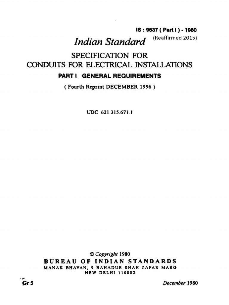 Is 9537-1 2020 | PDF