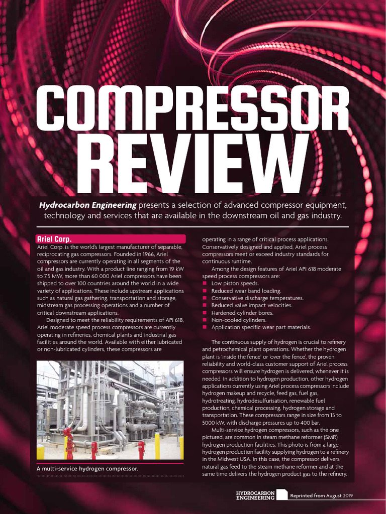 HE August2019 Compresor-Review Pallavi | PDF | Turbomachinery | Business