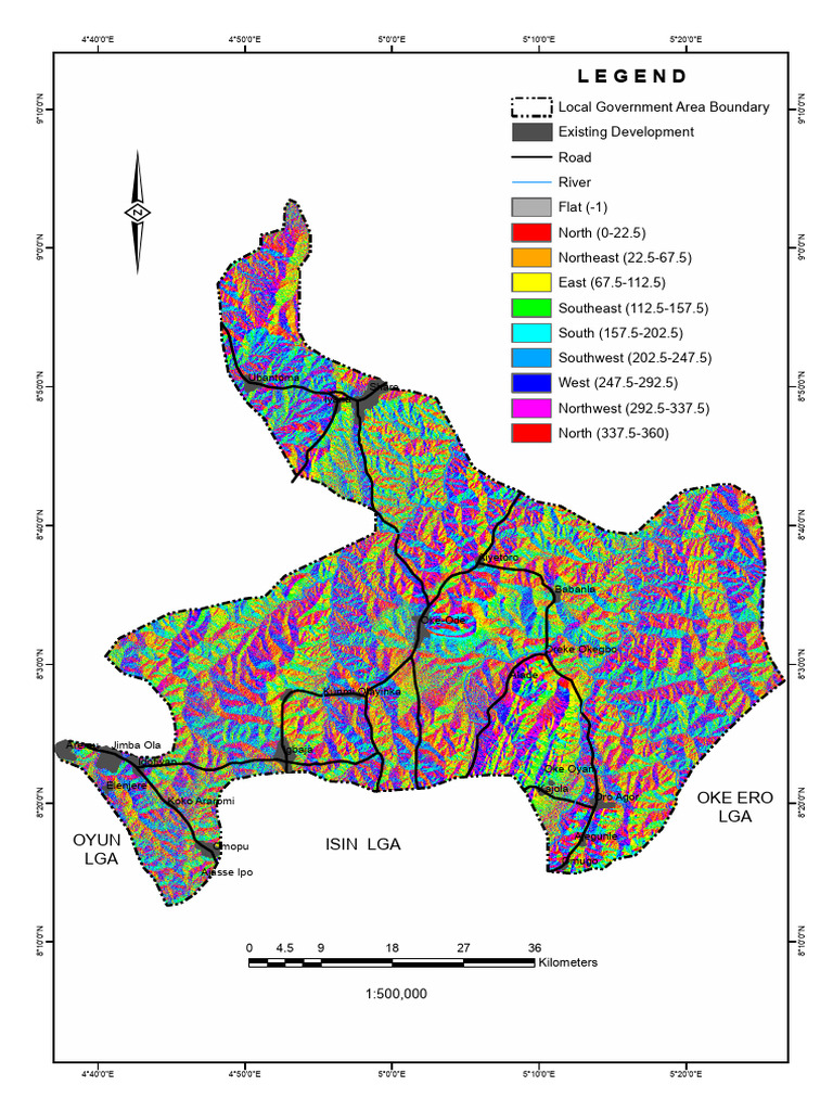 Aspect Map of Ifelodun LGA | PDF