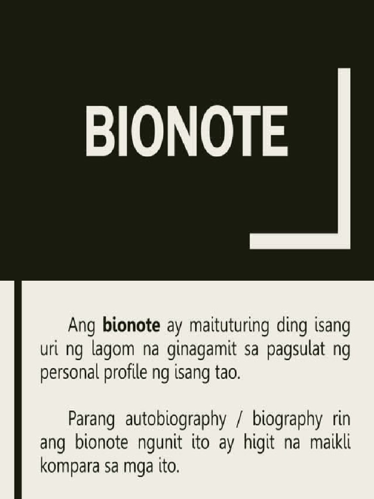 Bio Note | PDF