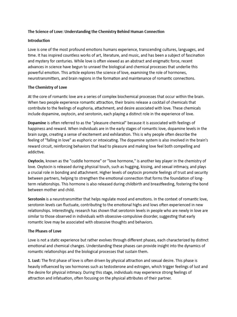 The Science of Love | PDF