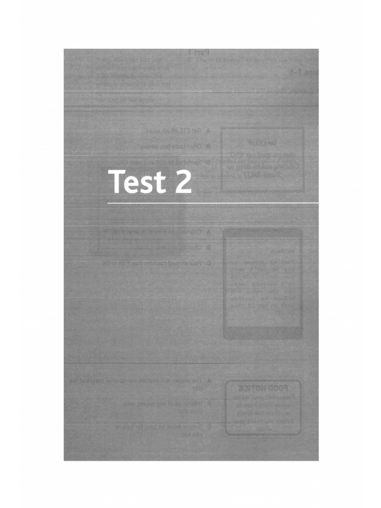 Reading Test 2 | PDF