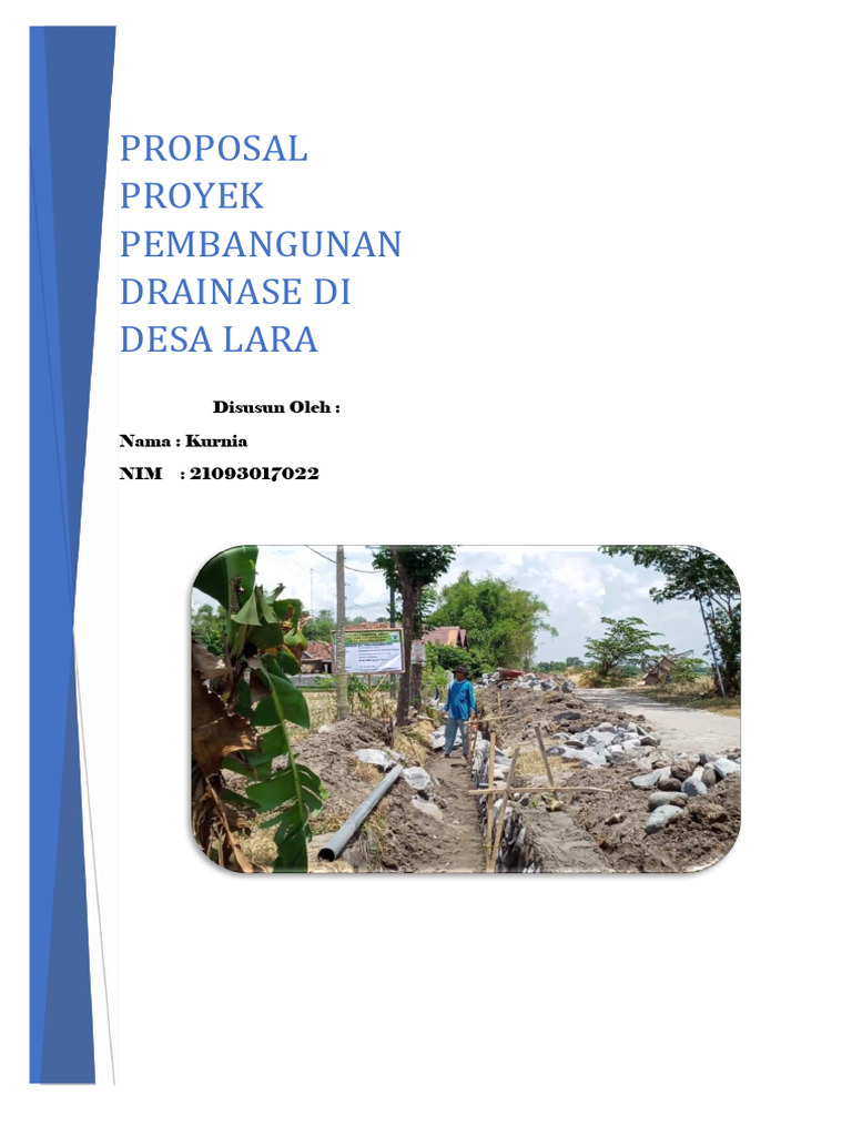 PROPOSAL PROYEK DRAINASE KURNIA | PDF