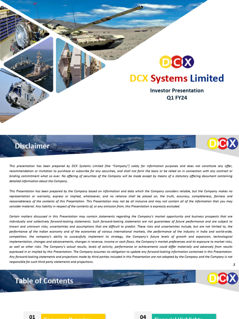 DCX-Systems Presentation Q1-FY24 | PDF