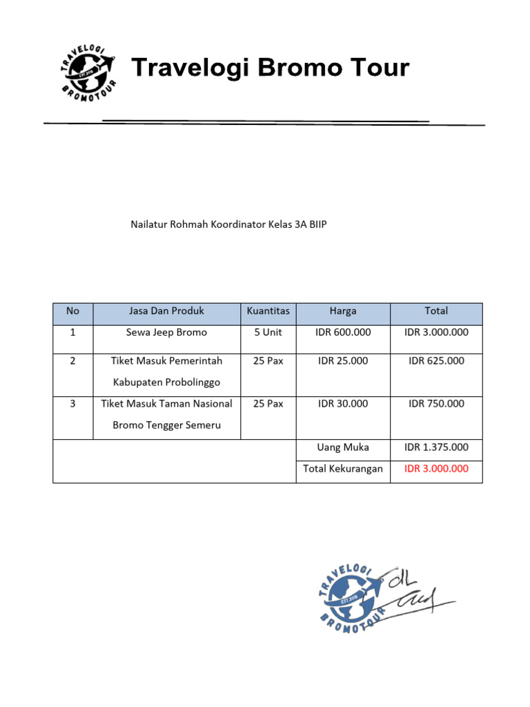 Invoice 3a BIIP | PDF