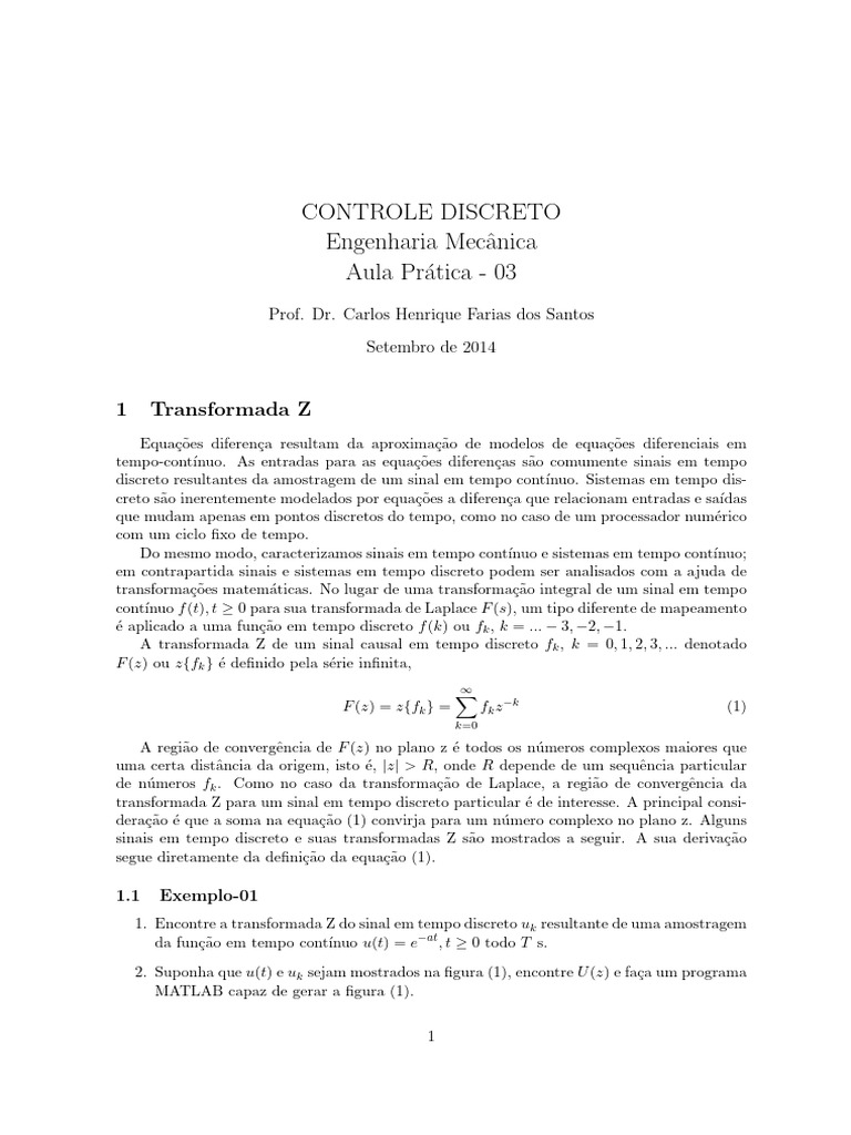 Aula Prática de Controle 03 | PDF