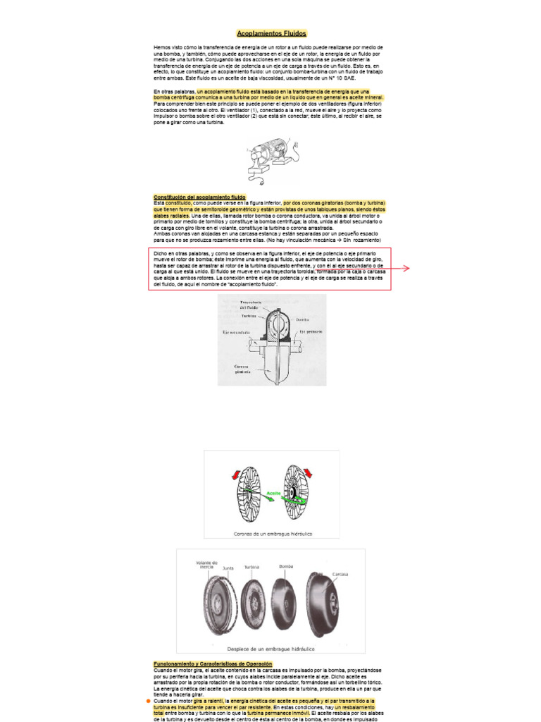 Teórico Acoplamientos Fluidos | PDF