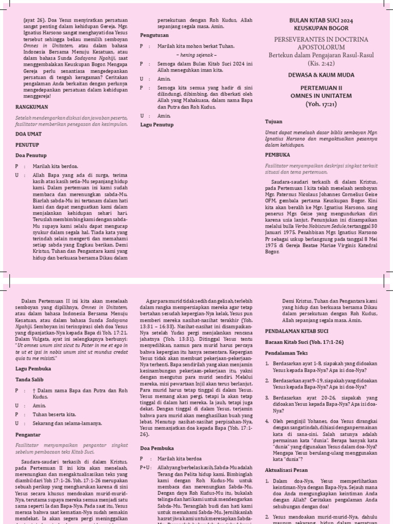 Lembar Dewasa Dan Kaum Muda BKSN 2024 Pertemuan 2 | PDF