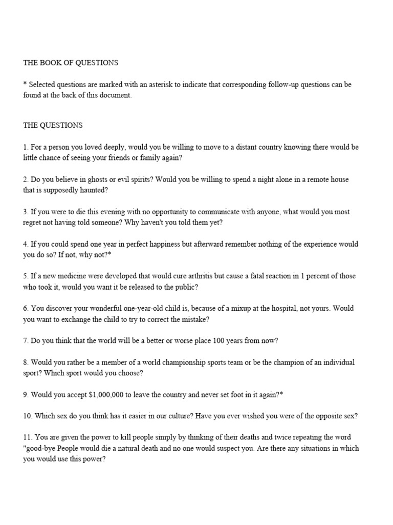 Thebookofquestions | PDF