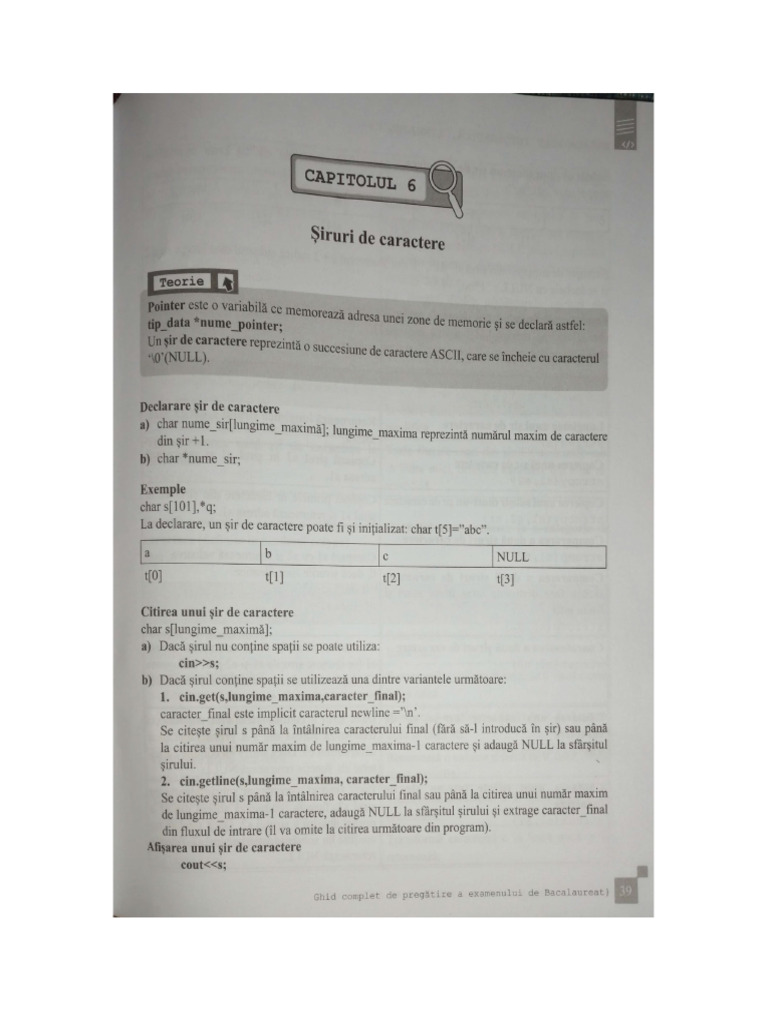 Bac Info Siruri de Caractere | PDF