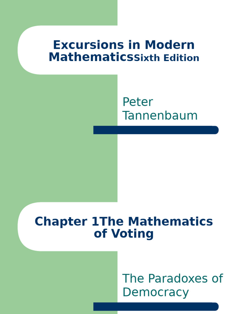 Chapter 1 The Mathematics of Voting | PDF