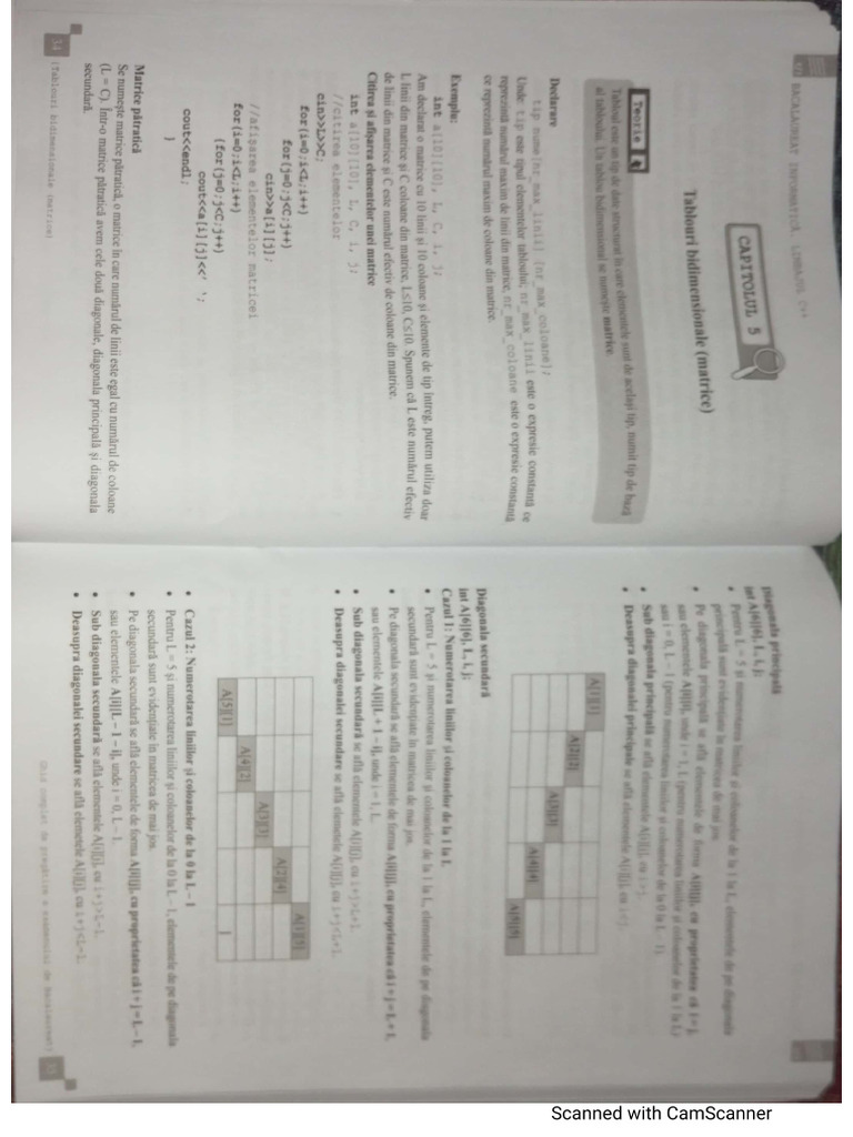 bac info tablouri bidimensionale | PDF