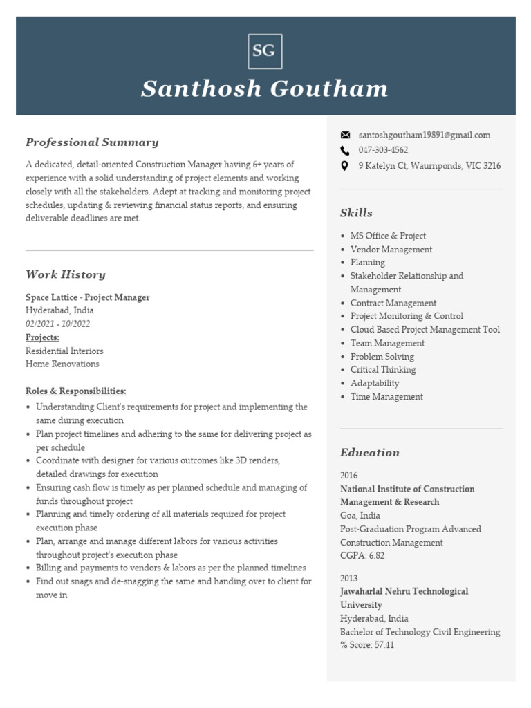 Santhosh Goutham-Resume-1 | PDF