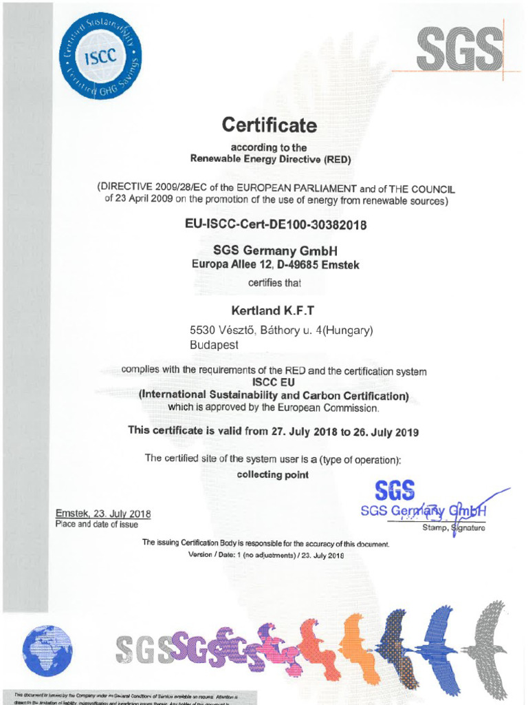 EU-ISCC-Cert Kertl | PDF