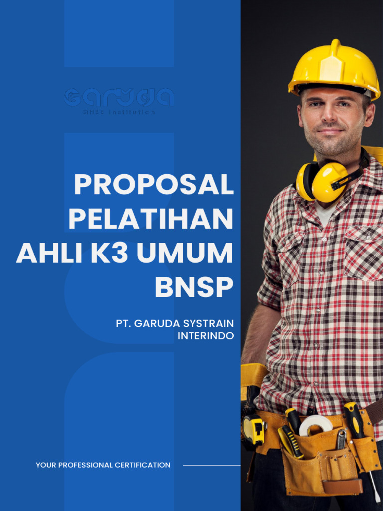 Proposal Pelatihan AK3U BNSP PT. Garuda Systrain Interindo Update Q4 ...
