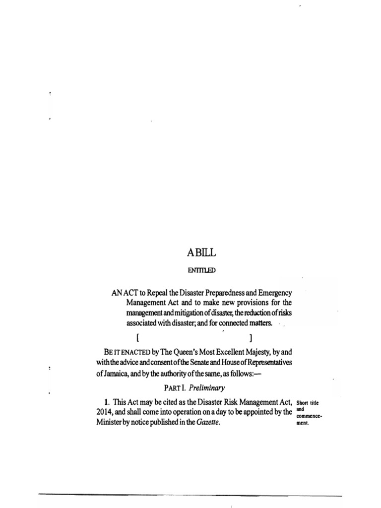 339 - TH e Disaster Risk Management Act, 2014 | PDF