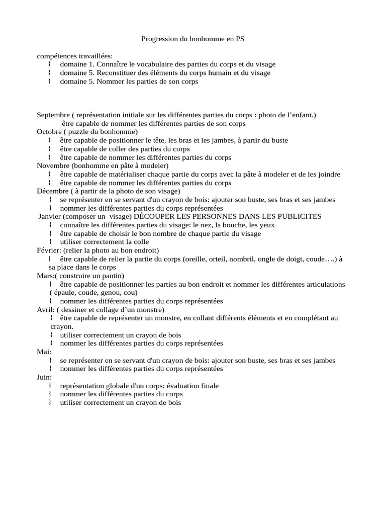 Progression Bonhomme 2223 | PDF