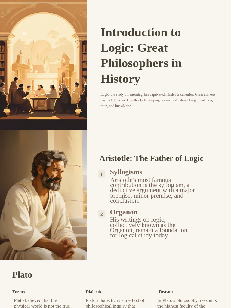 Introduction To Logic Great Philosophers in History | PDF | Reason | Logic