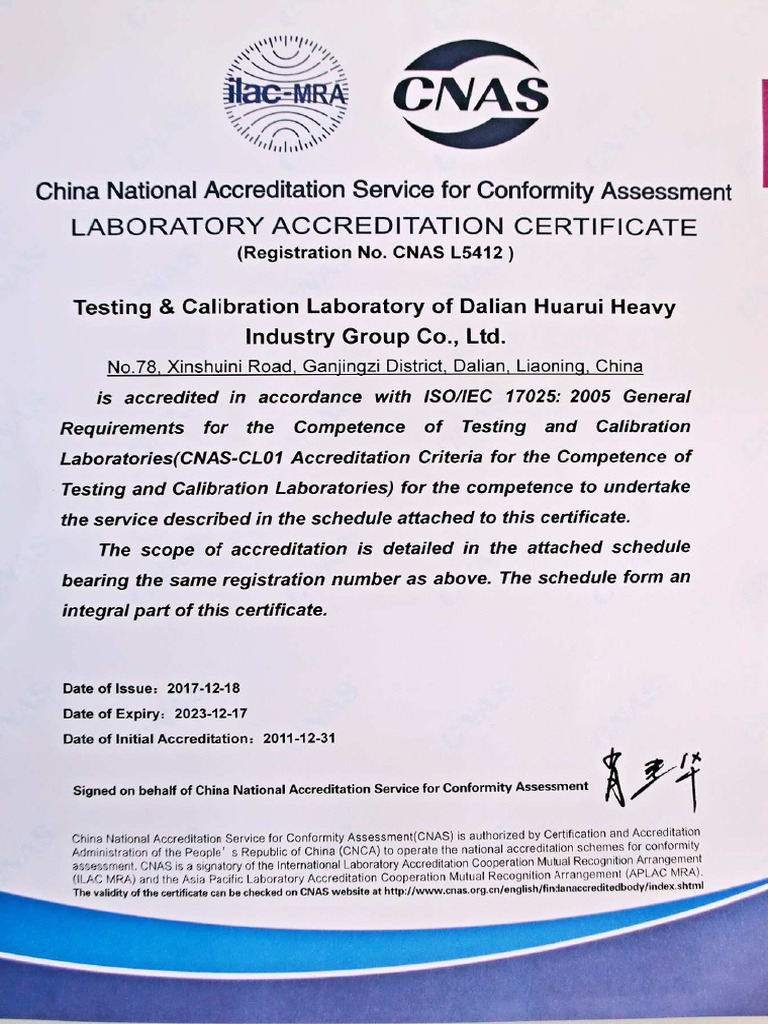 7.2. Laboratory Accreditation Certificates | PDF