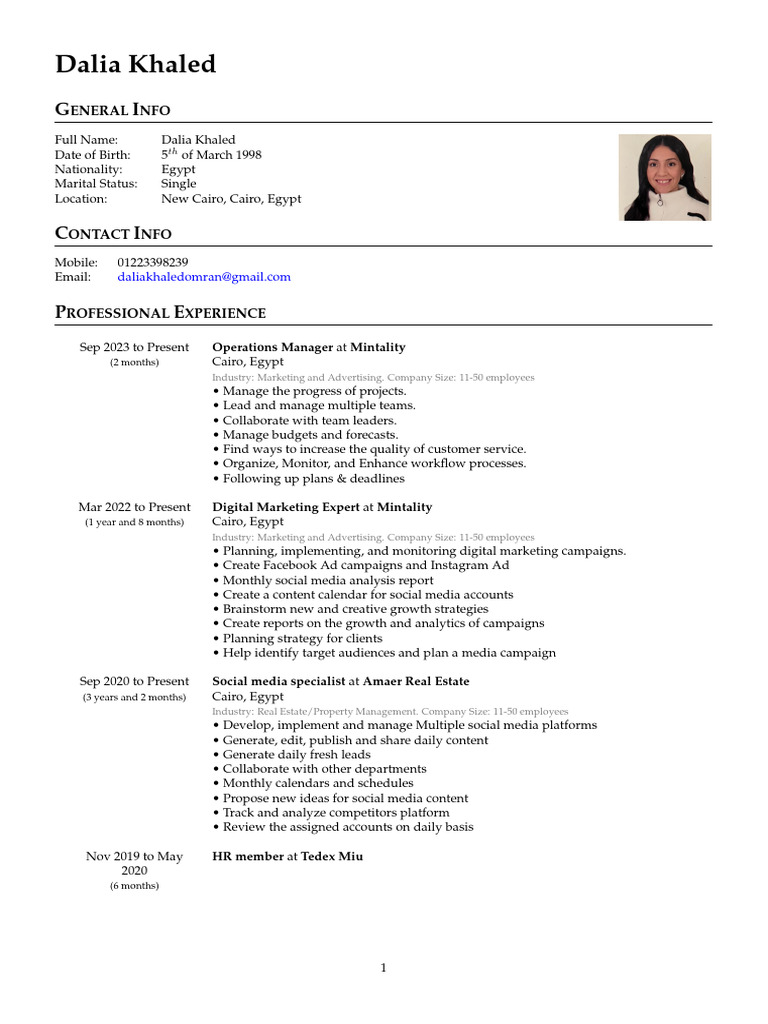 Dalia Khaled: Eneral NFO | PDF