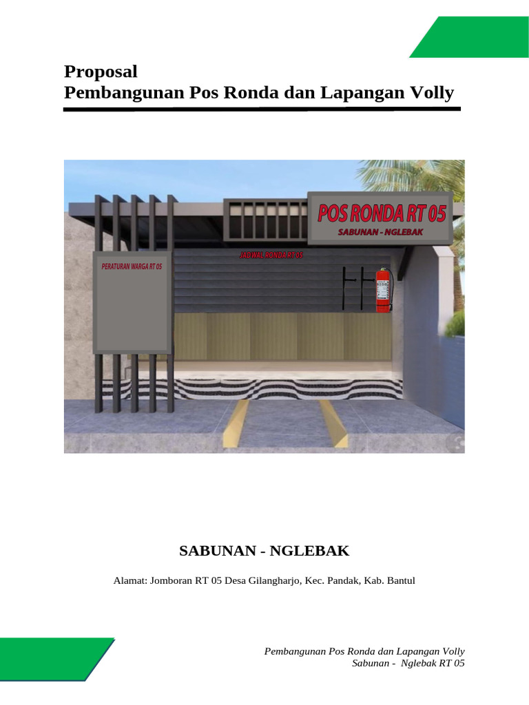 Proposal_Pembangunan_Pos_Kamling | PDF