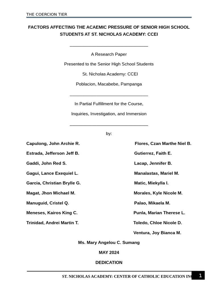 Academic Pressure Ver 4 | PDF