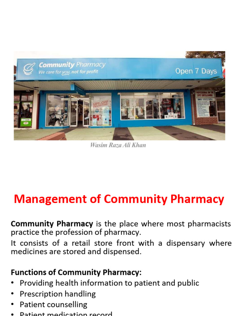 Management of Community Pharmacy | PDF | Insurance | Finance & Money ...