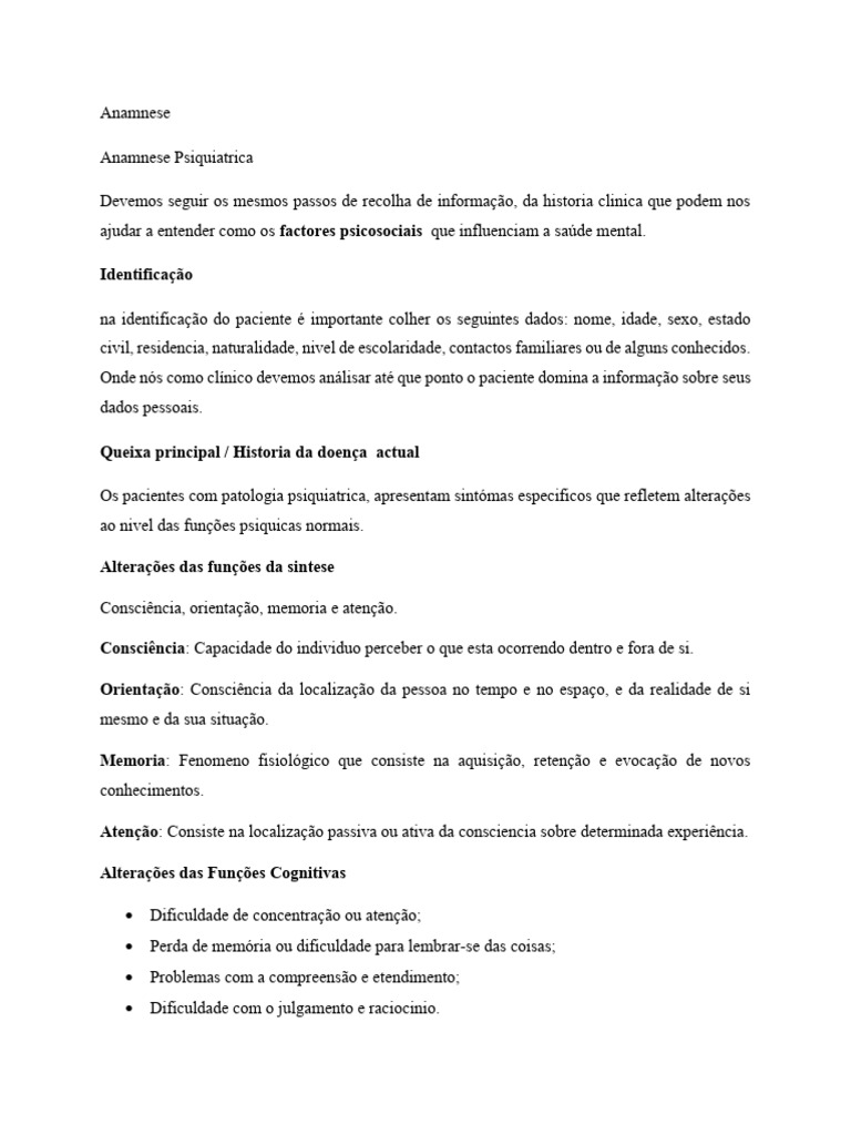 Anamnes e | PDF