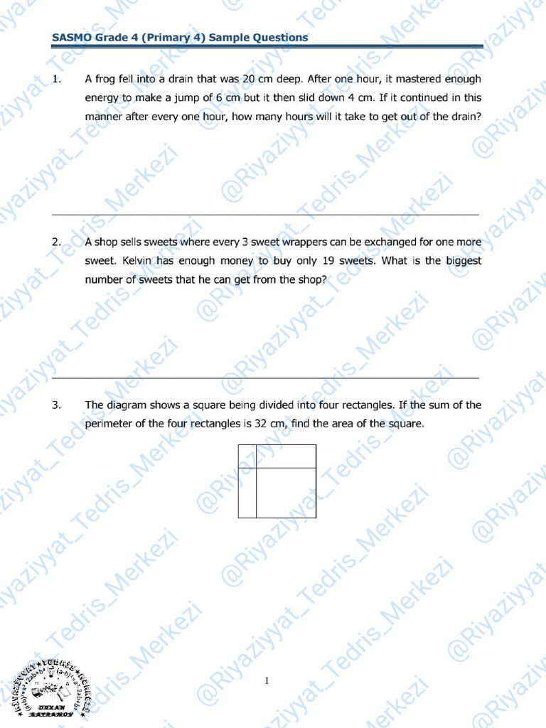 Grade 4 SASMO | PDF