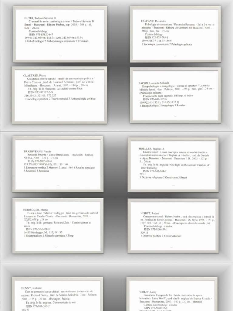 Exemple Fise Bibliografice | PDF