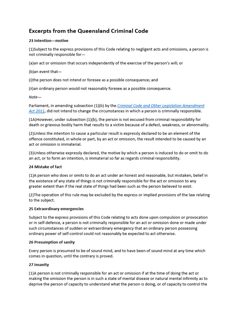 FA2 - 11 - Legal - Exerpt From Criminal Code | PDF